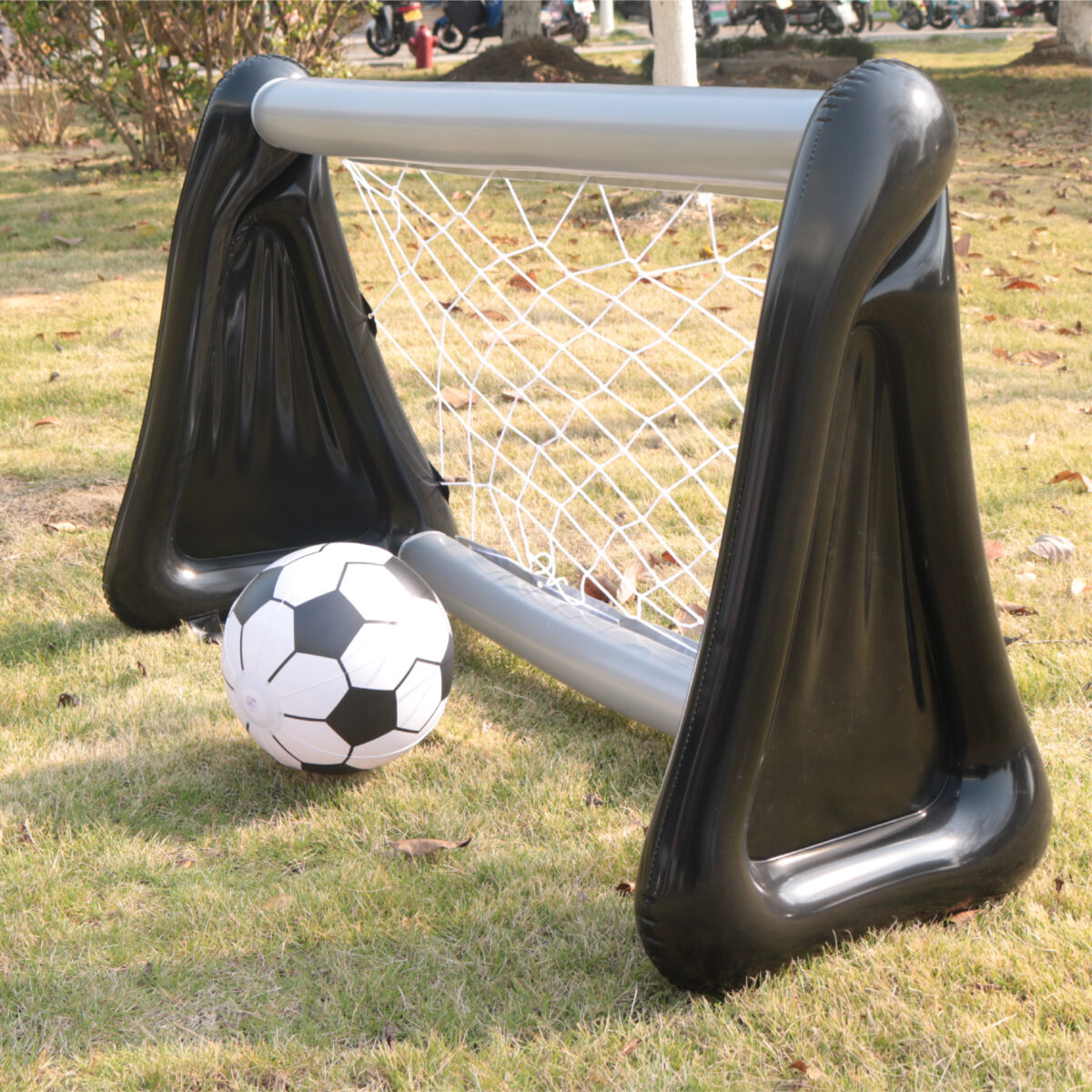 Inflatable Goal With Ball Kid Outdoor Toy, PVC Goalpost Football Set ...