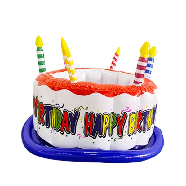 Inflatable Happy Birthday Cake With Candles Yard Decoration For Kids ...